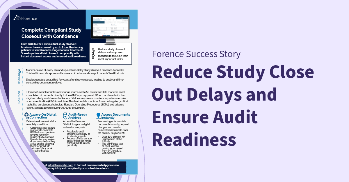 Reduce Close Out Delays and Ensure Audit Readiness - Florence
