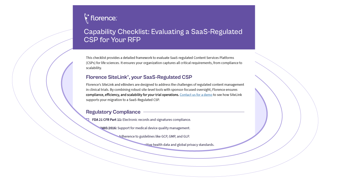 SaaS-Regulated CSP RFP Checklist - Florence