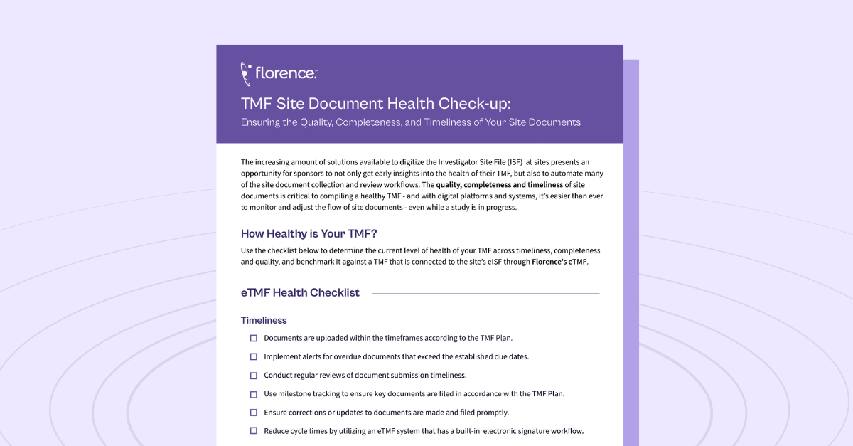 Optimizing TMF Health: Ensuring Timeliness, Completeness, and Quality ...
